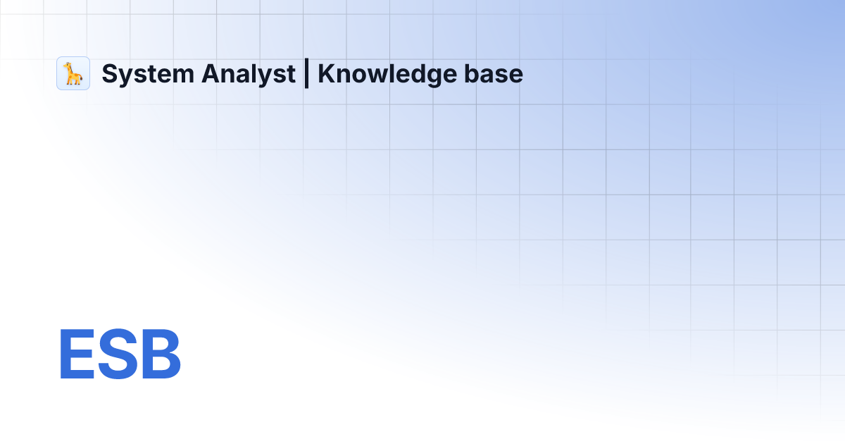 ESB | System Analyst | Knowledge base