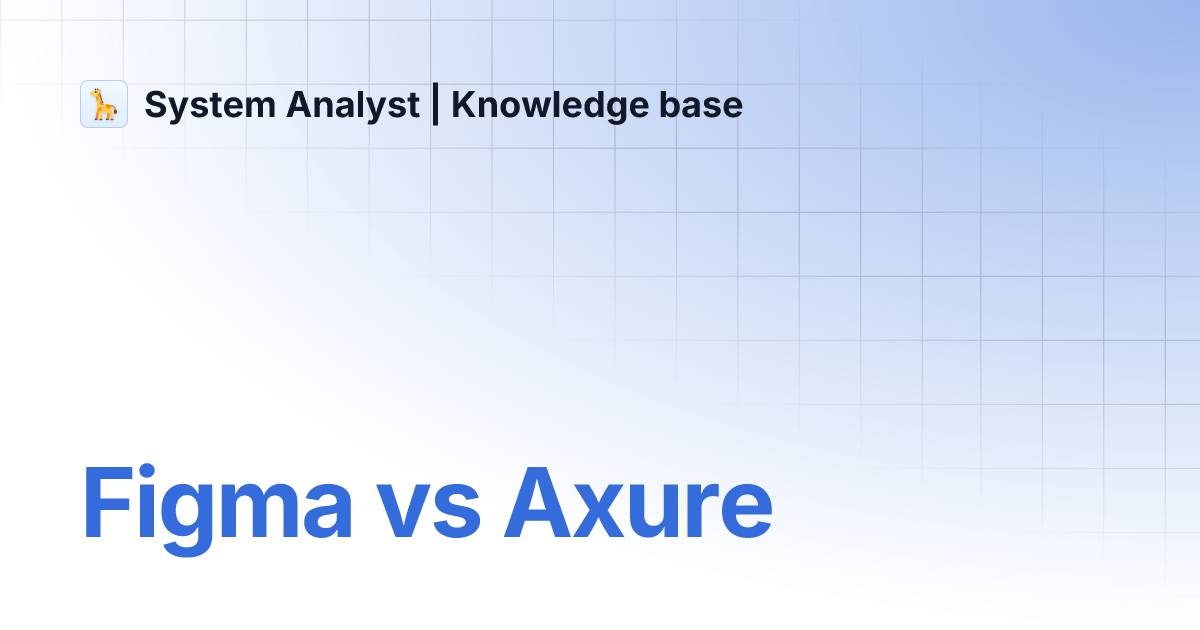 Figma vs Axure | System Analyst | Knowledge base